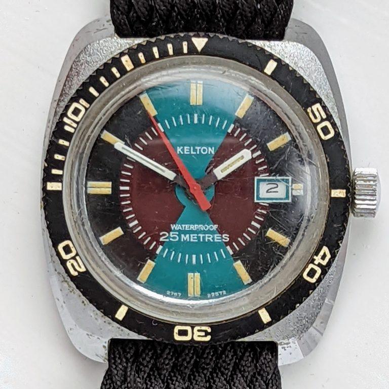 Kelton Marlin Calendar Dive Watch 2767 2572 [1972] | Vintage Timex Watches
