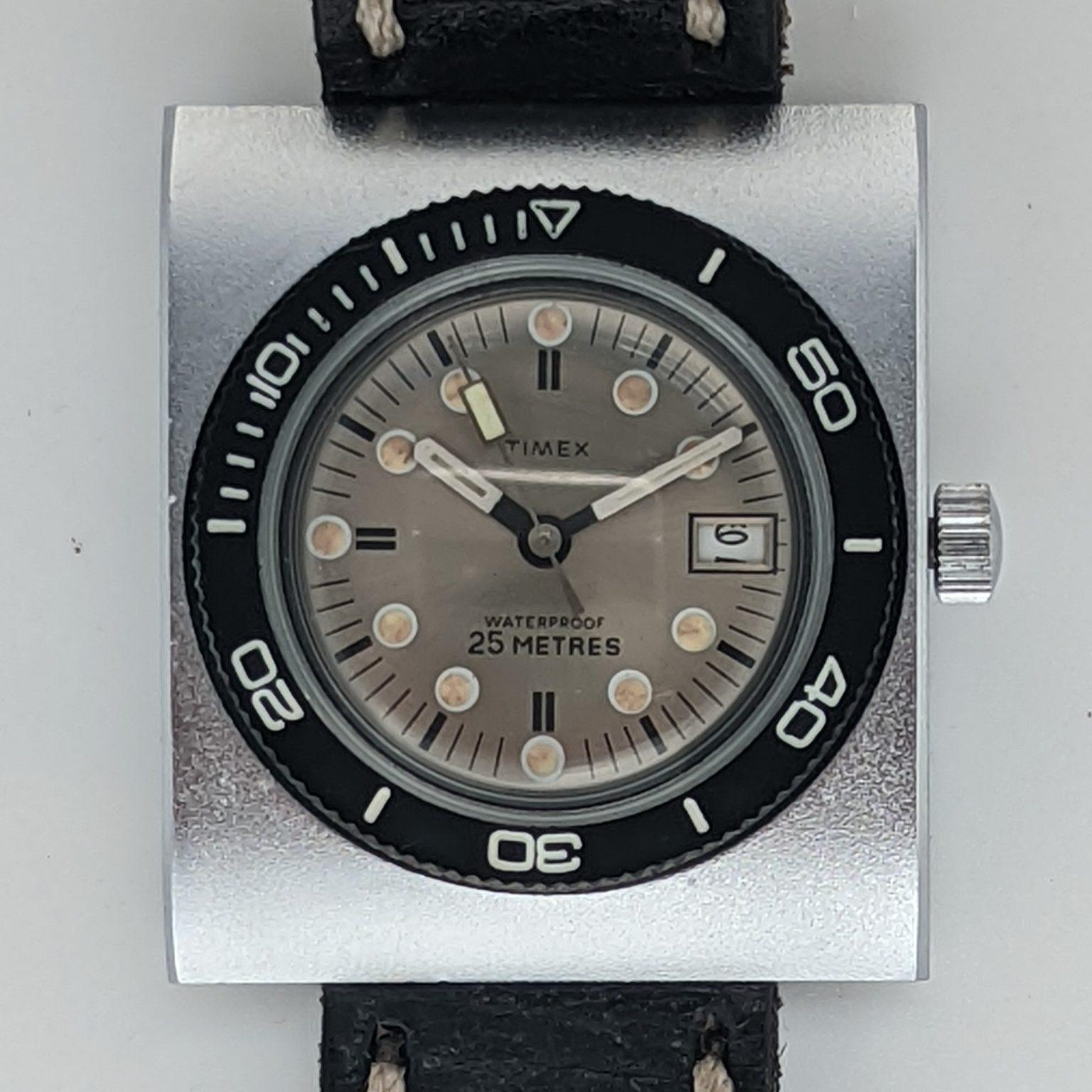 Timex Marlin Calendar Dive Watch 27773 2572 [1972] | Vintage Timex Watches
