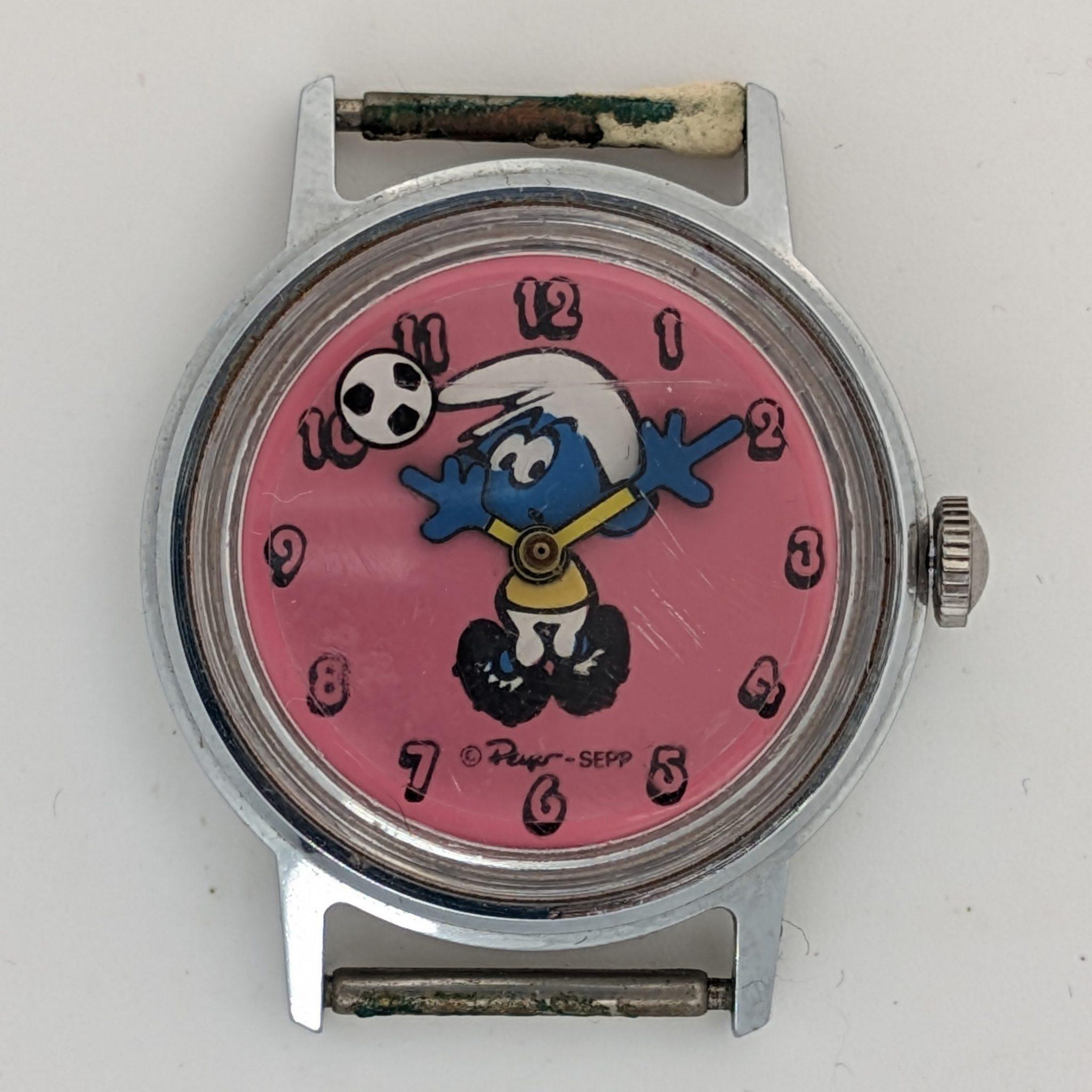 Striker Smurf Timex Character Watch 39231 02478 [1978] | Vintage Timex ...